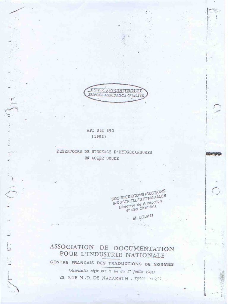 API 650 French | PDF