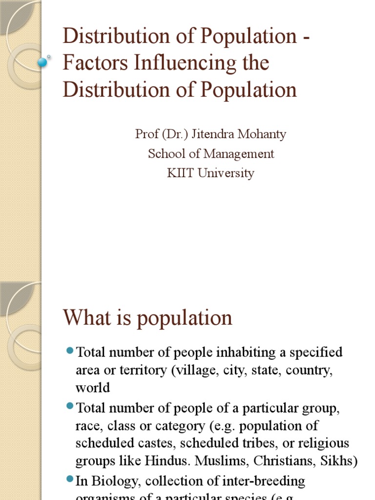 Factors Influencing The Distribution of Population | PDF | Population ...
