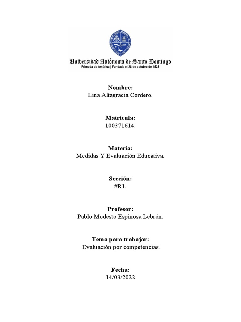 Evaluación Por Competencias | PDF | Evaluación | Aprendizaje