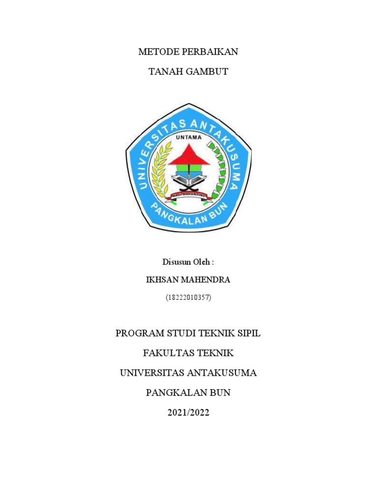 Metode Perbaikan Tanah Gambut | PDF