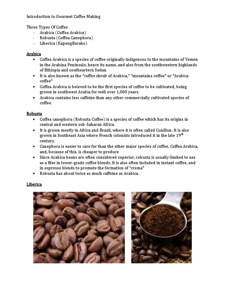 Gourmet Coffee Making Essentials | PDF | Caffeinated Drinks | Food And ...