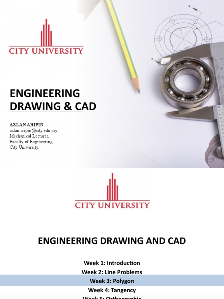 Engineering Drawing Slide Week3 Polygon | PDF