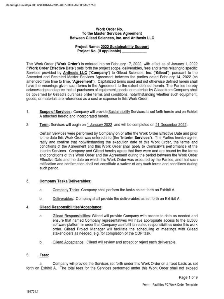 Gilead Apttus CLM Request For Esignatures | PDF | Economies