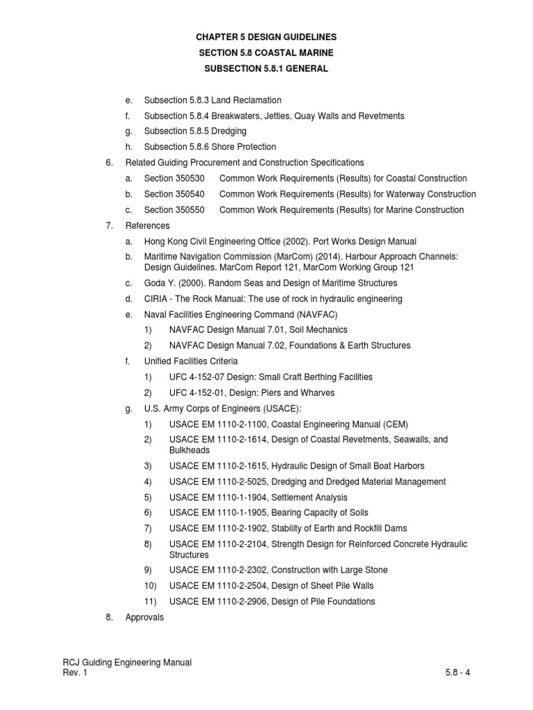 Coastal Marine Design Guidelines | PDF | United States Army Corps Of ...