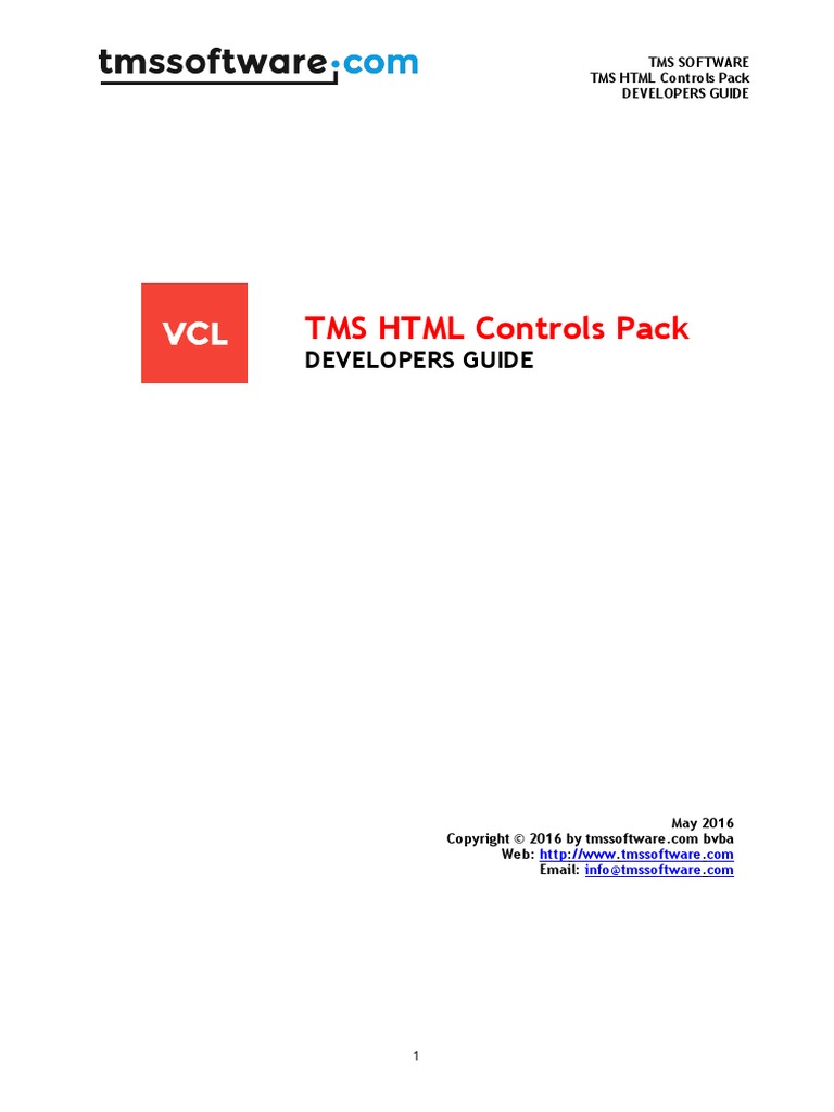 TMS HTML Controls Pack | PDF | Hyperlink | Html Element