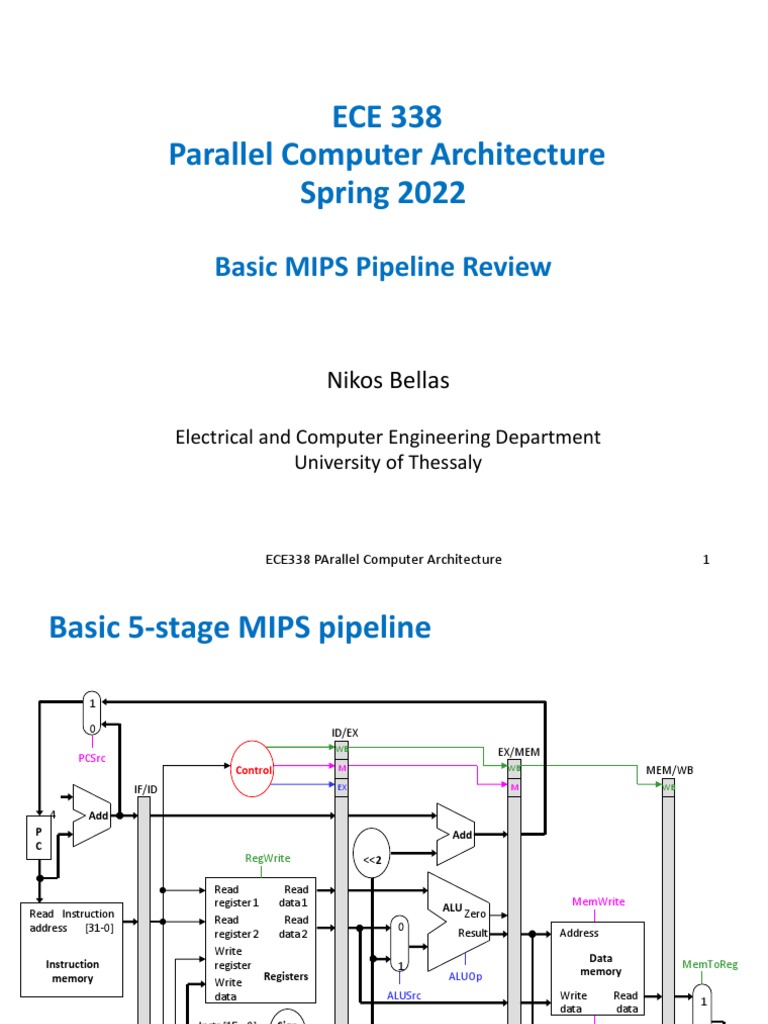 Pipeline Hazards and Forwarding in a Five-Stage MIPS Processor | PDF ...