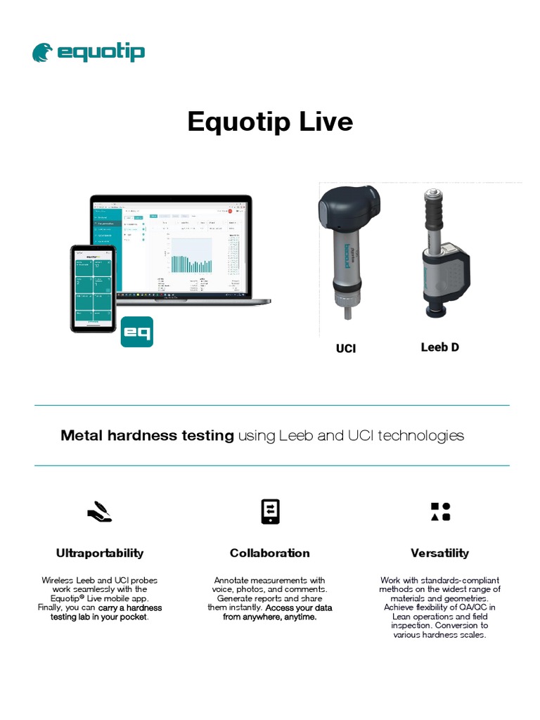 Equotip Live Sales Flyer English | PDF | Ios | Hardness