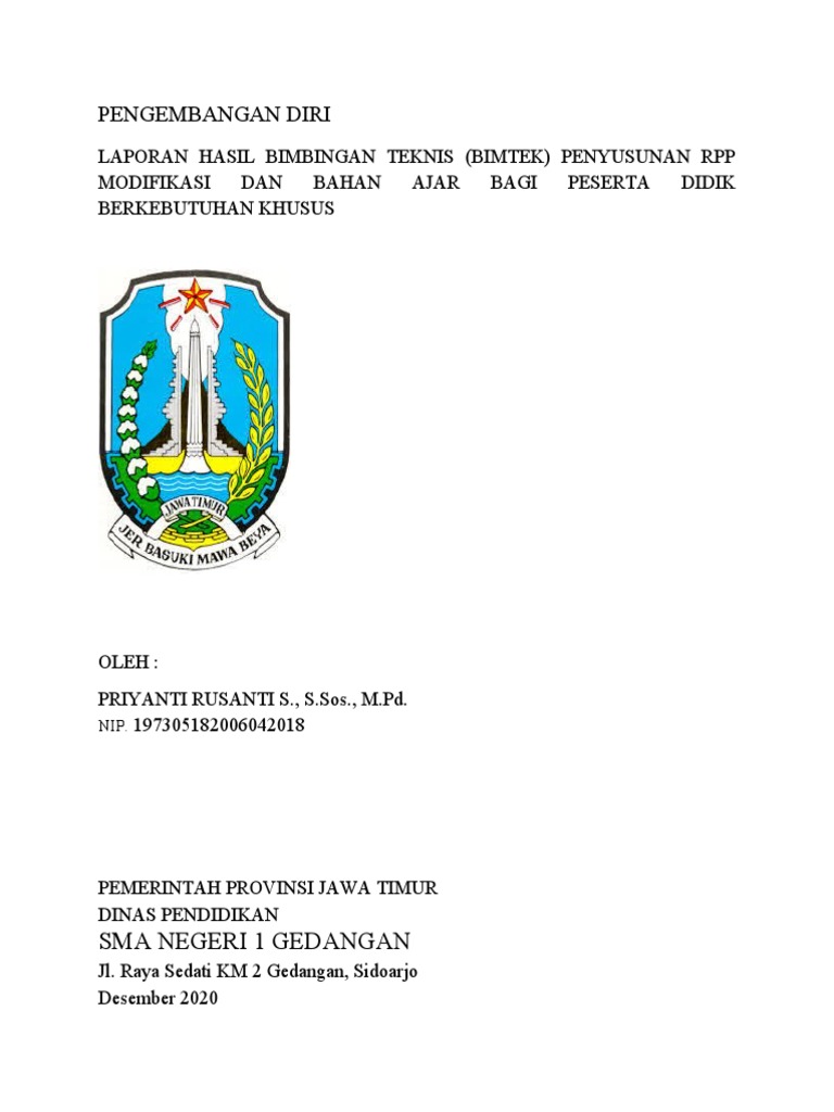 Laporan Bimtek Inklusi | PDF