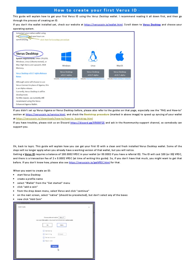 How-To Create Verus Id With Verus Desktop | PDF | Information Age ...