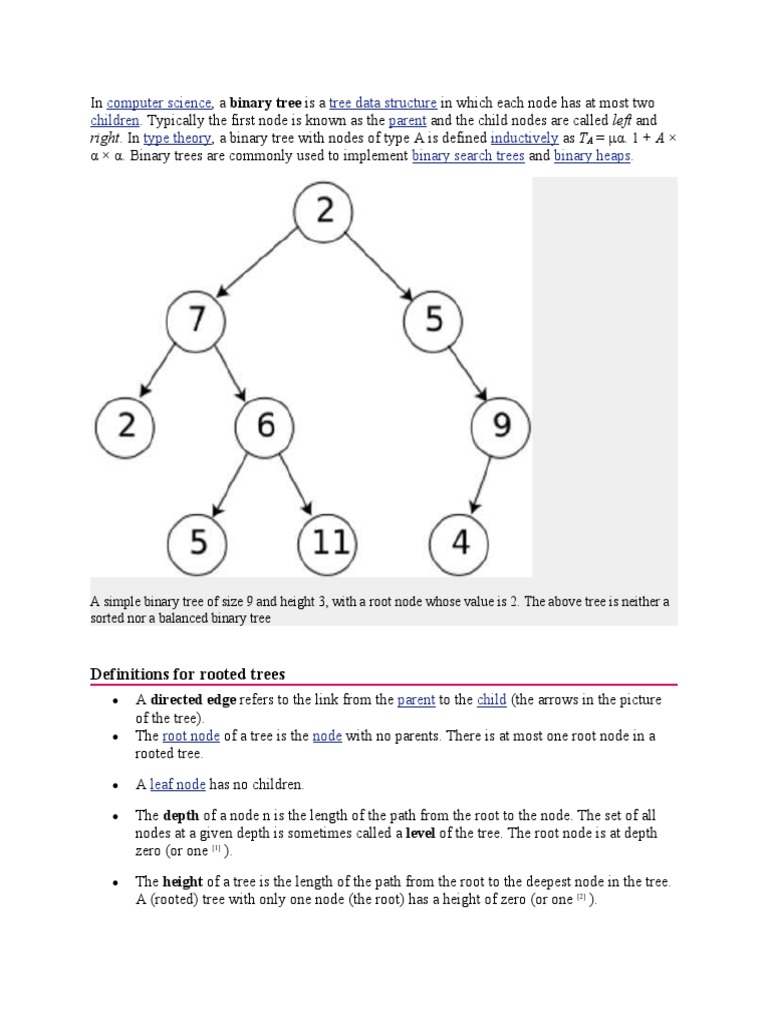 Binary Tree | PDF | Applied Mathematics | Theoretical Computer Science