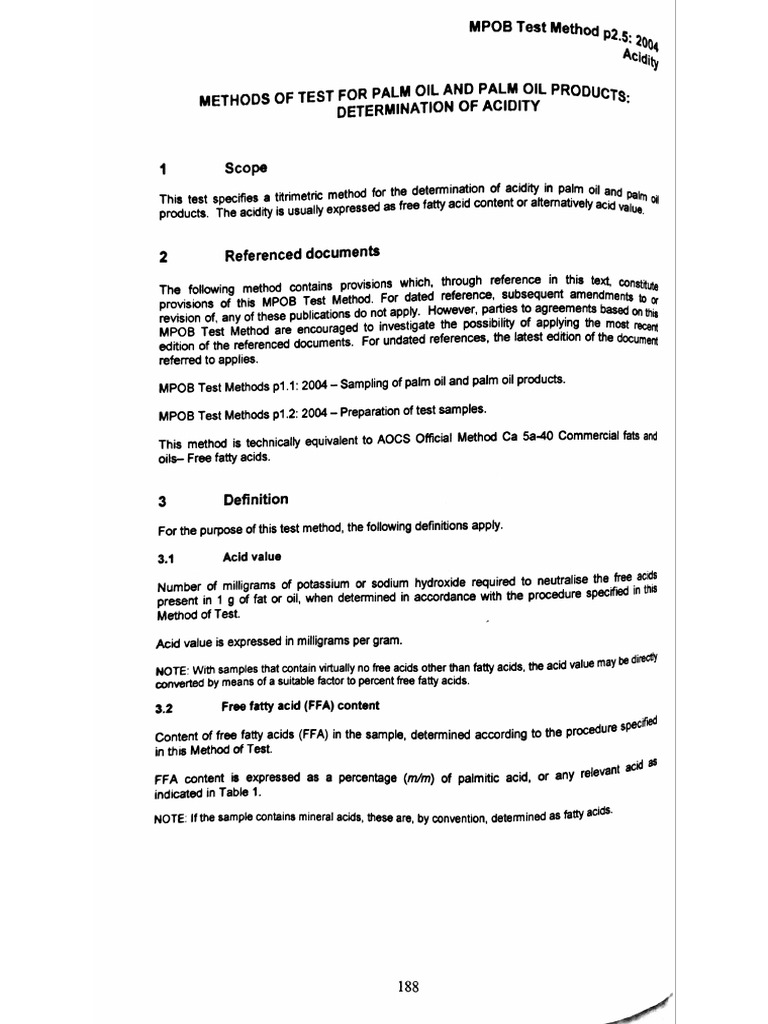 MPOB p2.5 Acidity | PDF