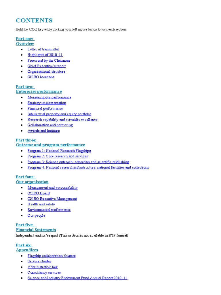CSIRO AR 2010-2011 Full | PDF | Sustainability | Science