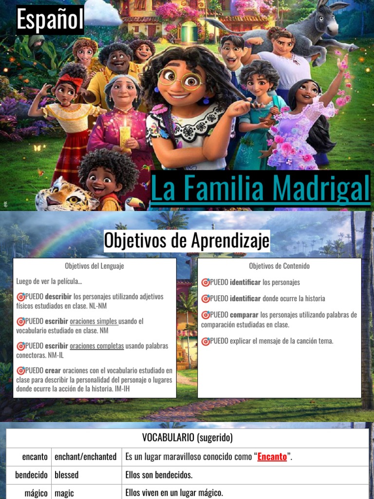 LA FAMILIA MADRIGAL - ENCANTO - TEACHER MASTER | PDF