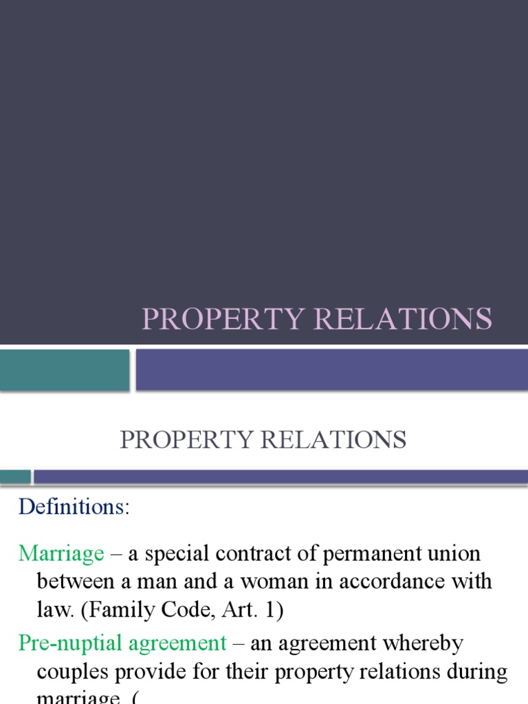 Tax 02-Lesson 04 - Property Relations | PDF | Marriage | Tax Deduction