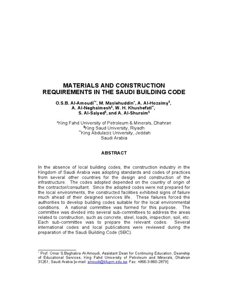 A 02 Materials & Construction Requirements in SBC | PDF | Concrete | Cement