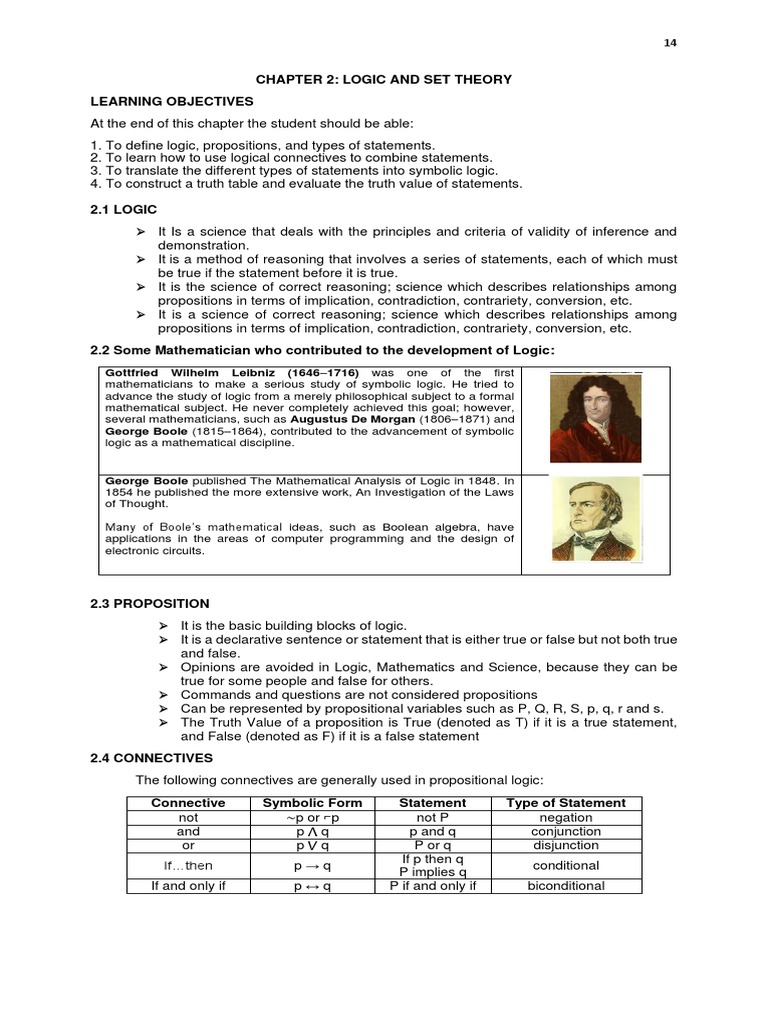 Chapter 2 Math Logic | PDF | If And Only If | Mathematical Logic