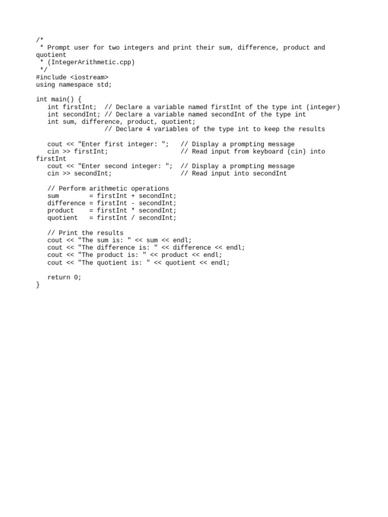 Add Two Numbers C++ | PDF Add Two Numbers C++ | PDF