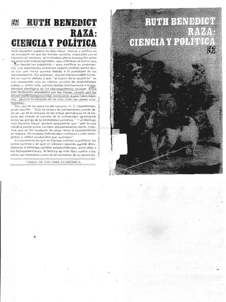 Ruth Benedict. Raza, ciencia, política | PDF | Raza (categorización ...