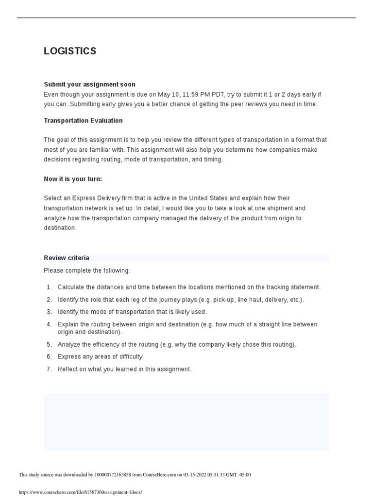 Assignment 1 | PDF | Routing | Transport