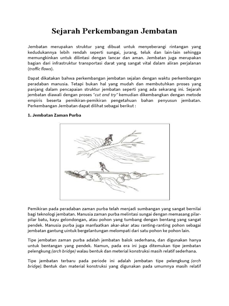 Sejarah Perkembangan Jembatan | PDF Sejarah Perkembangan Jembatan | PDF