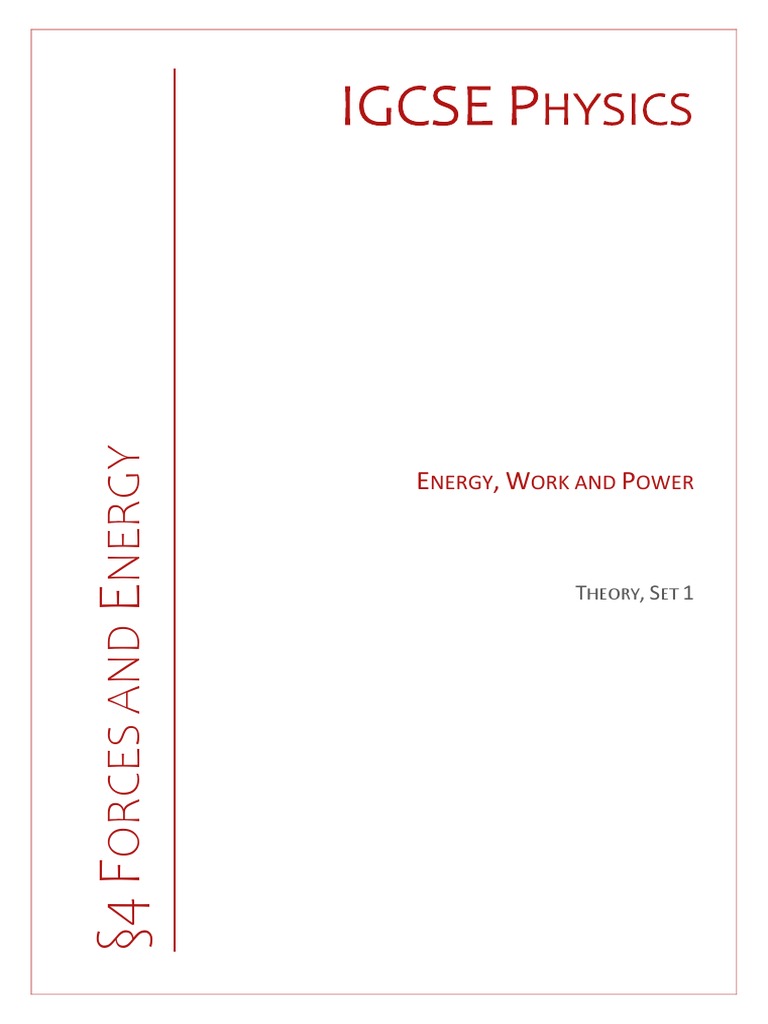 Forces and Energy in IGCSE Physics | PDF | Power Station | Force