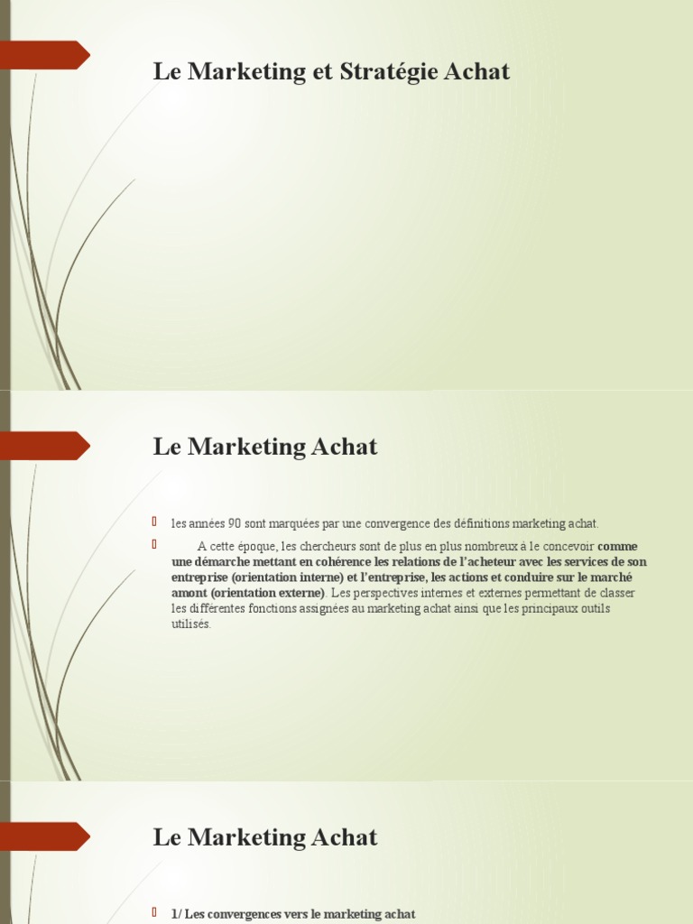 Le Marketing Achat | PDF | Commercialisation | Business