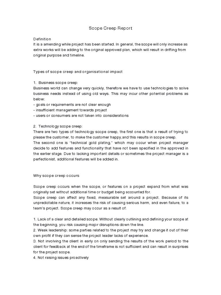 Understanding Scope Creep in Projects | PDF | Career & Growth