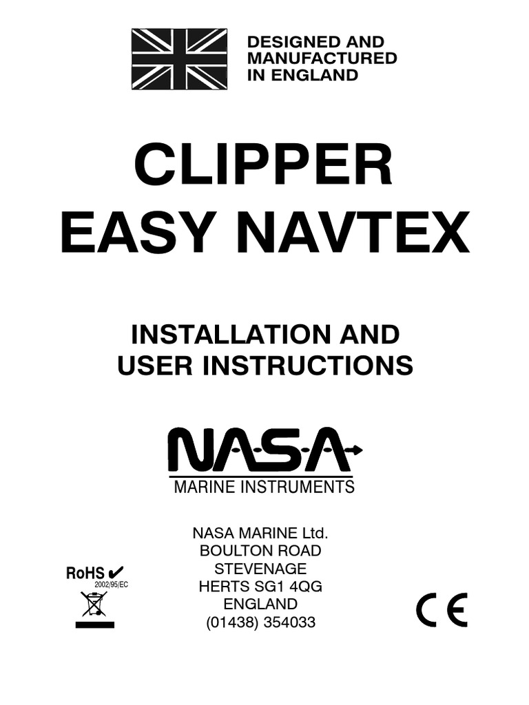 Installation and User Instructions for the Clipper Easy Navtex Marine ...
