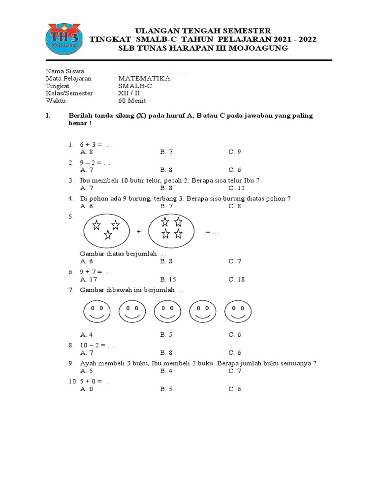 UTS SMALB-C 2021-2022: Soal Lengkap | PDF