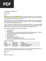 Application Letter For Irish Visa | PDF