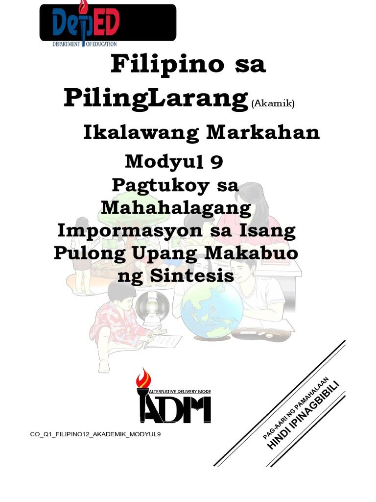 ADM Modyul 9 Filipino Sa Piling Larang (Akademik) Final 2 | PDF