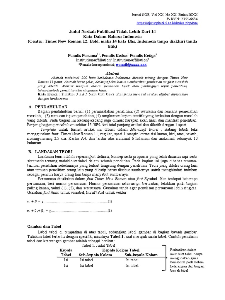 Template Jurnal NOE Final | PDF