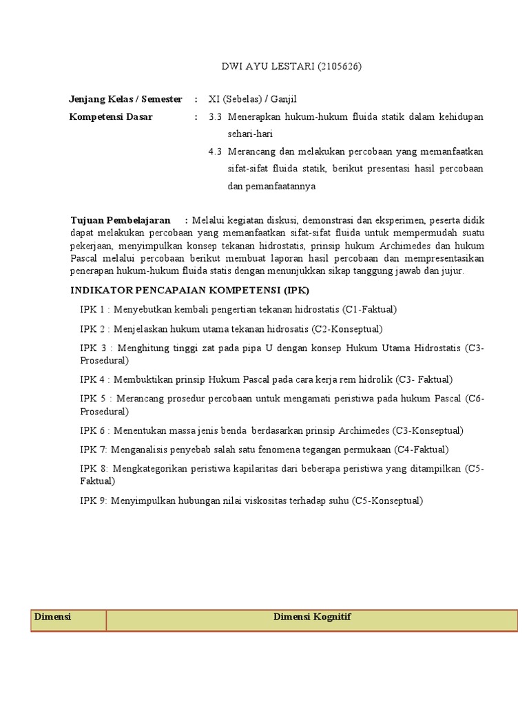 T1 Asesmen DWI AYU LESTARI | PDF