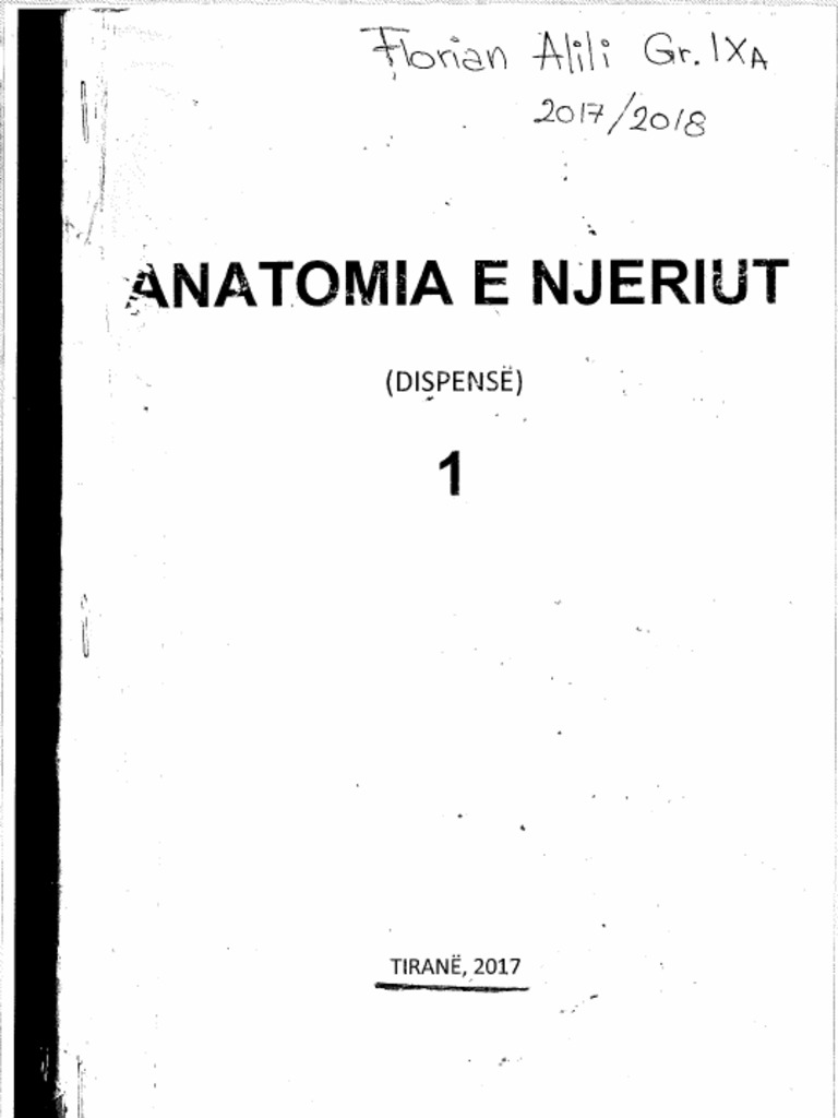 Anatomia e Njeriut Dispense 1 | PDF