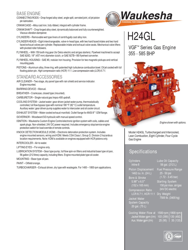 Base Engine: VGF Series Gas Engine | PDF | Engines | Piston