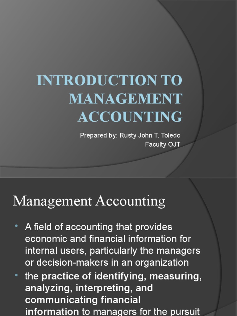 Introduction to Management Accounting | PDF | Management Accounting ...