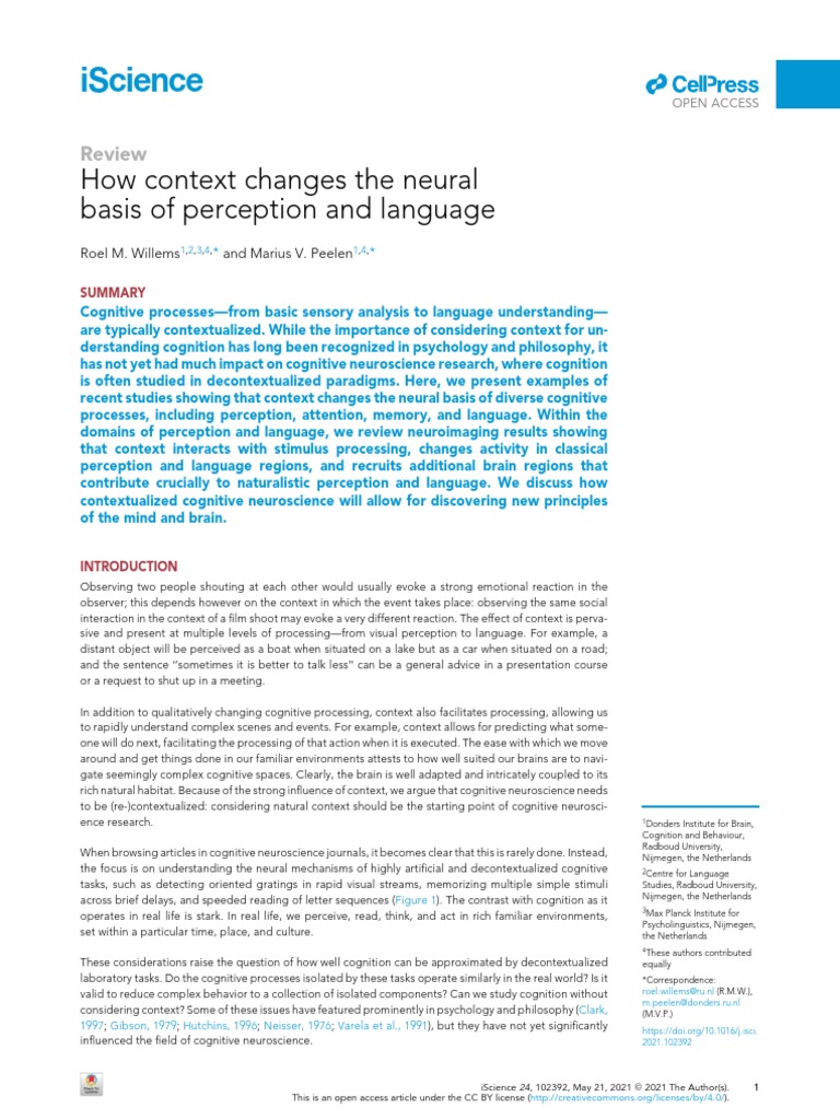 How Context Changes | PDF | Perception | Attention