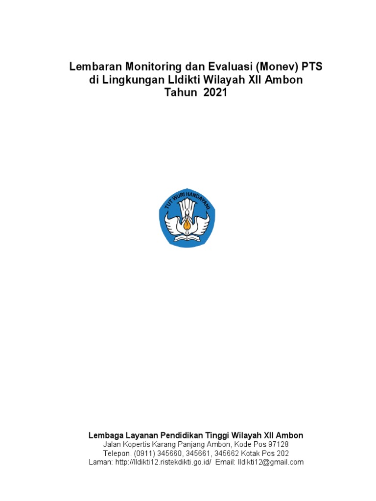 Instrumen Monev Tahun 2021 (1) - Fix | PDF