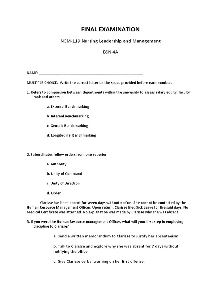 Final Leadership and Management | PDF | Nursing | Health Care