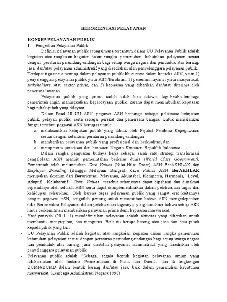 Rangkuman Orientasi Pelayanan | PDF | Bisnis