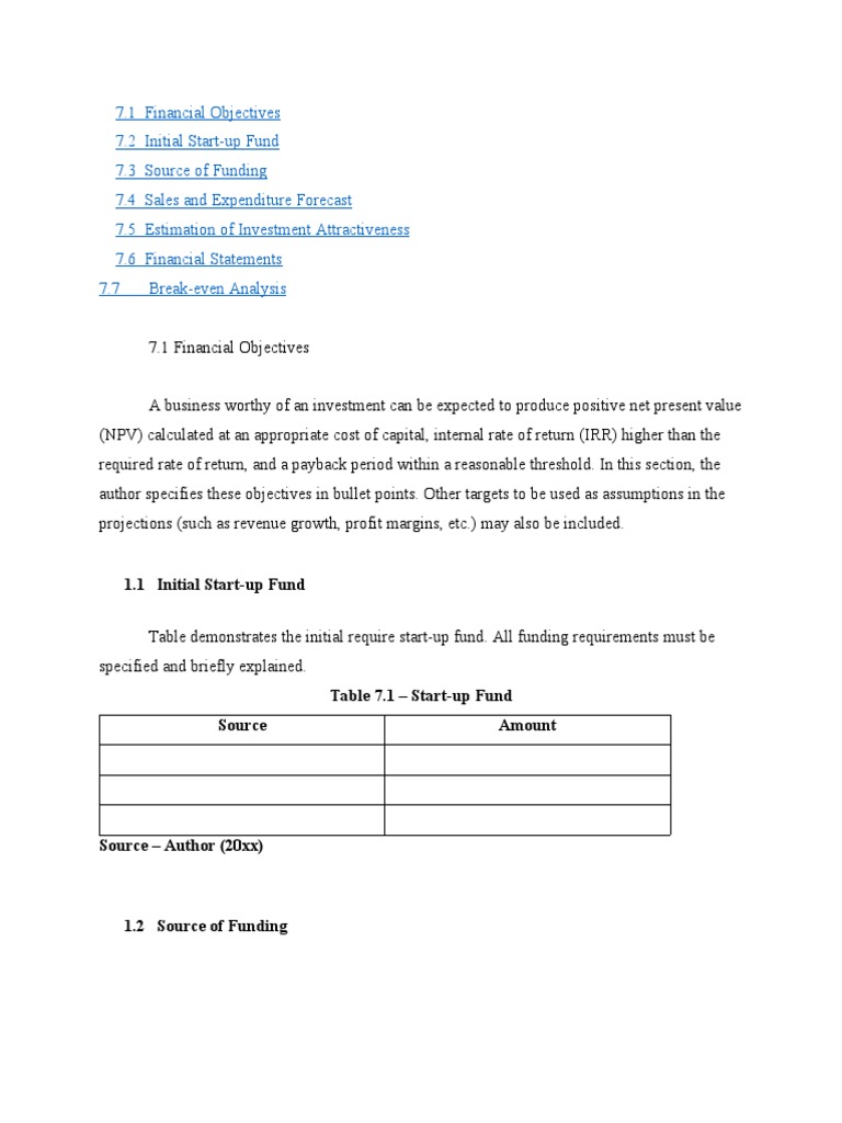 Financial Plan of Pomelo | PDF | Internal Rate Of Return | Net Present ...