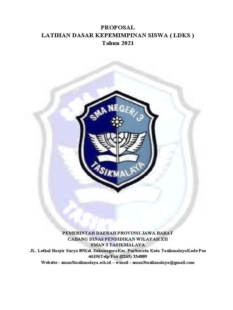 Proposal Latihan Dasar Kepemimpinan Siswa (LDKS) Tahun 2021 | PDF