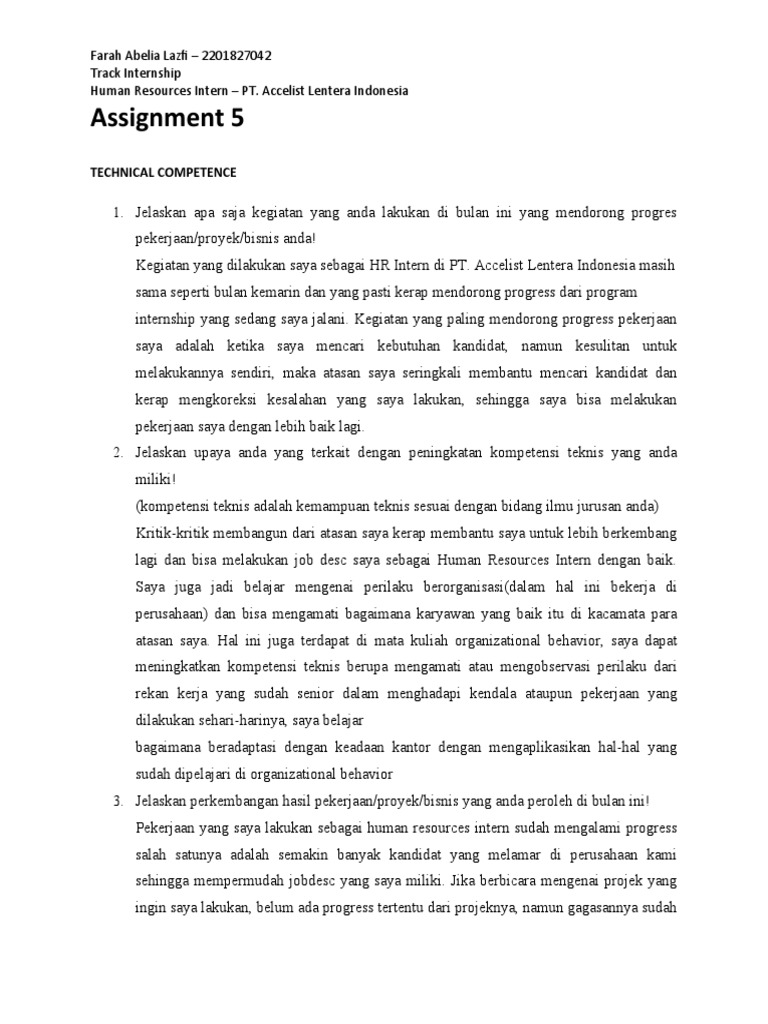 Assignment Bulan 5 - IN CD RS EN | PDF