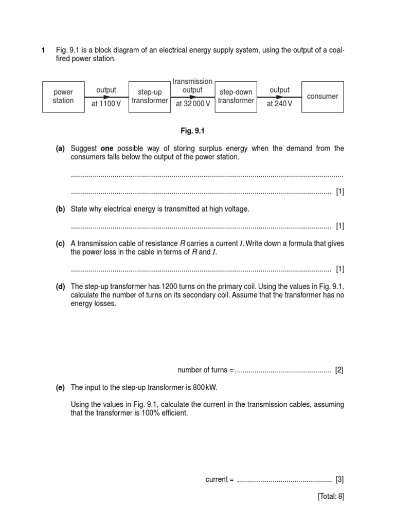 Igcse Physics c9 Prac Questions MS | PDF | Transformer | Electric Motor