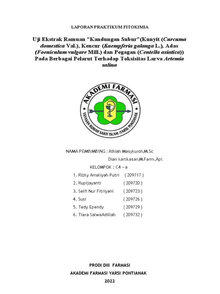 Laporan Praktikum Skrining Fitokimia | PDF