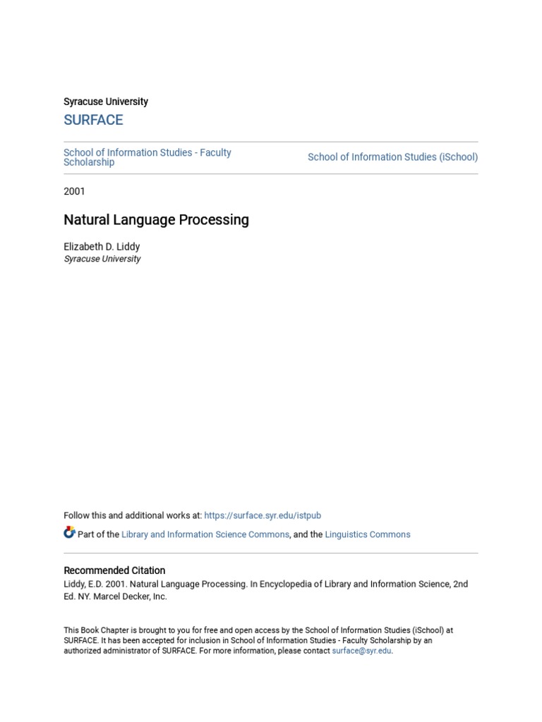Natural Language Processing | PDF | Semantics | Parsing