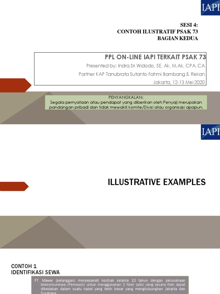 Contoh Ilustratif PSAK 73 Sewa | PDF