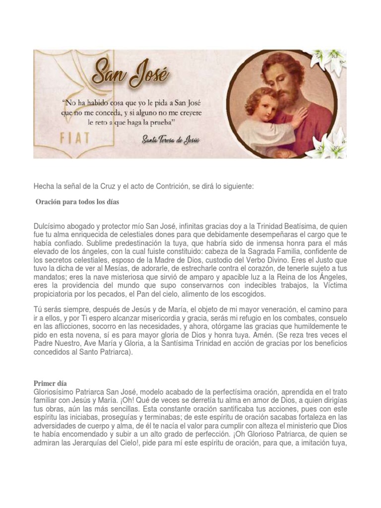 Novena A San Jose | PDF
