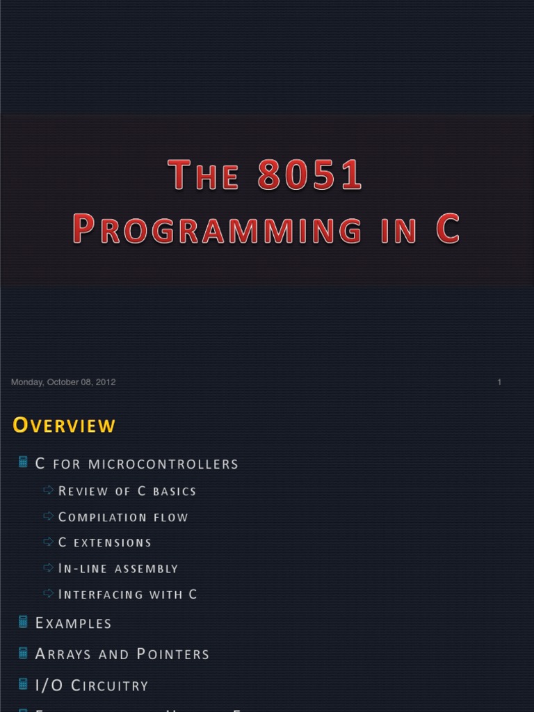 8051 C Programming | PDF | Pointer (Computer Programming) | Subroutine