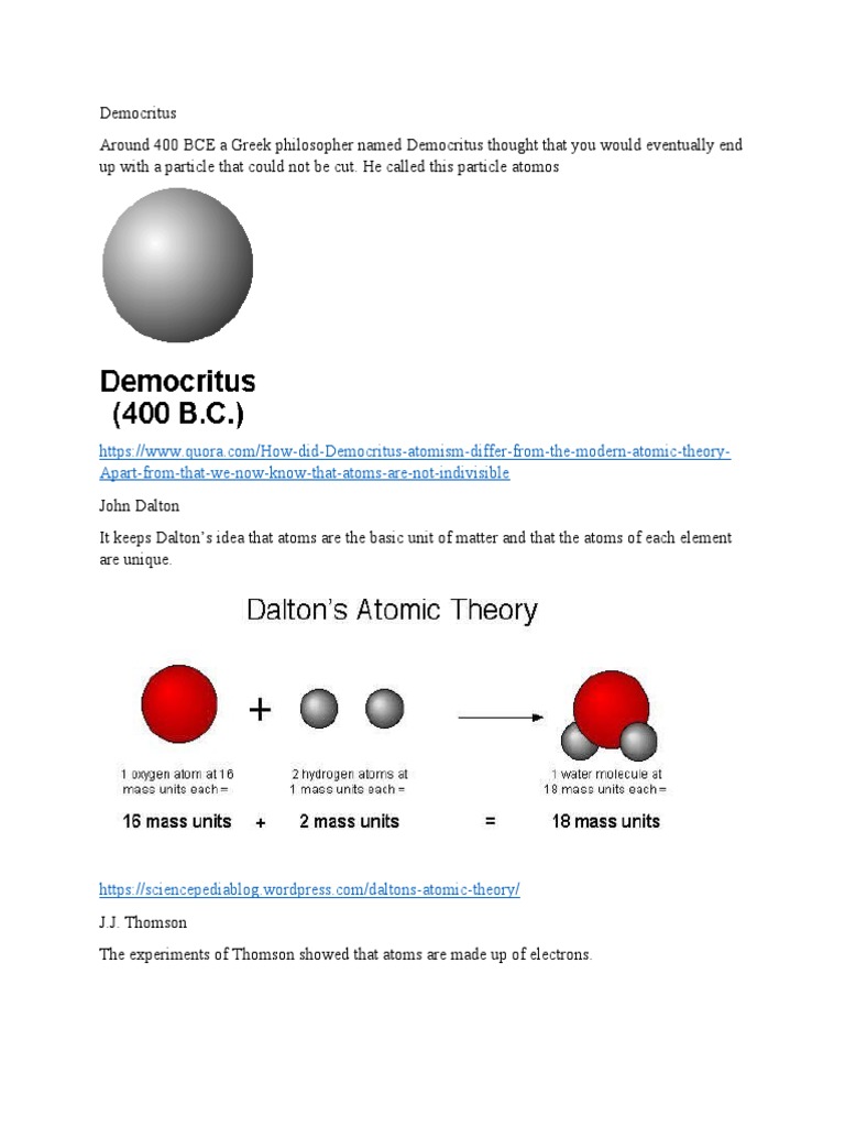 Democritus | PDF | Social Science | Science & Mathematics